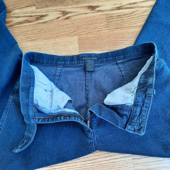 Westbound | Jeans | Westbound Womens Stretch Denim Pants Short Cropped High Navy Blue Petite Sz ...